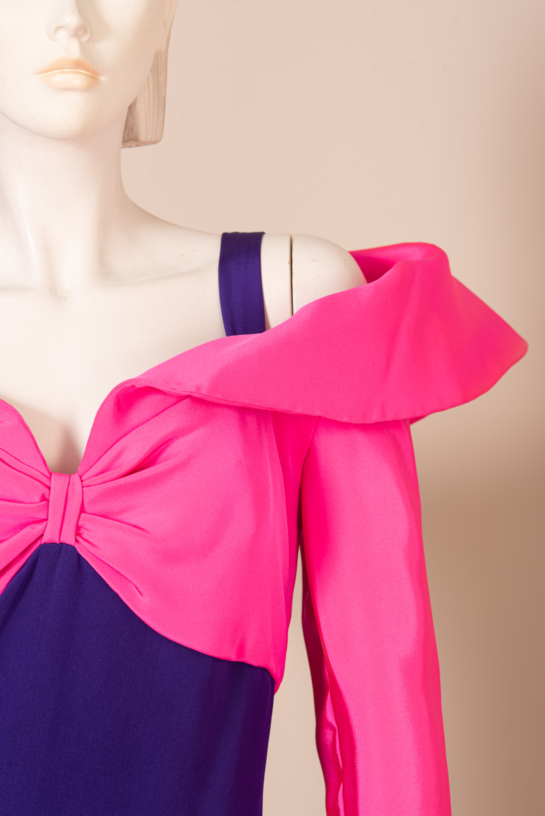 VINTAGE1980s HAUTE COUTURE BICOLOR COCKTAIL DRESS – heritage